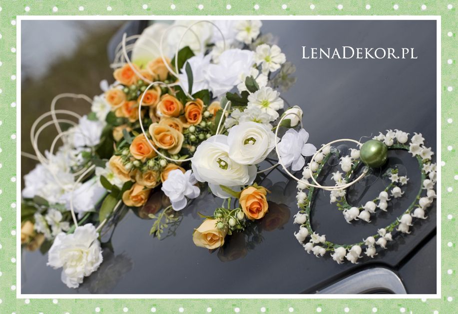 PAULINA dekoracja na samochód do ślubu wedding car decoration with ...